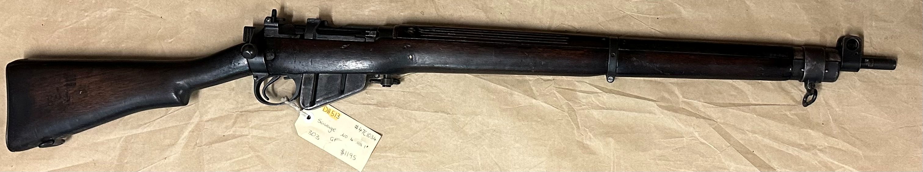 Savage No 4 MK 1 CAL 303 Tag DH513 47C1034 - Fisher Firearms